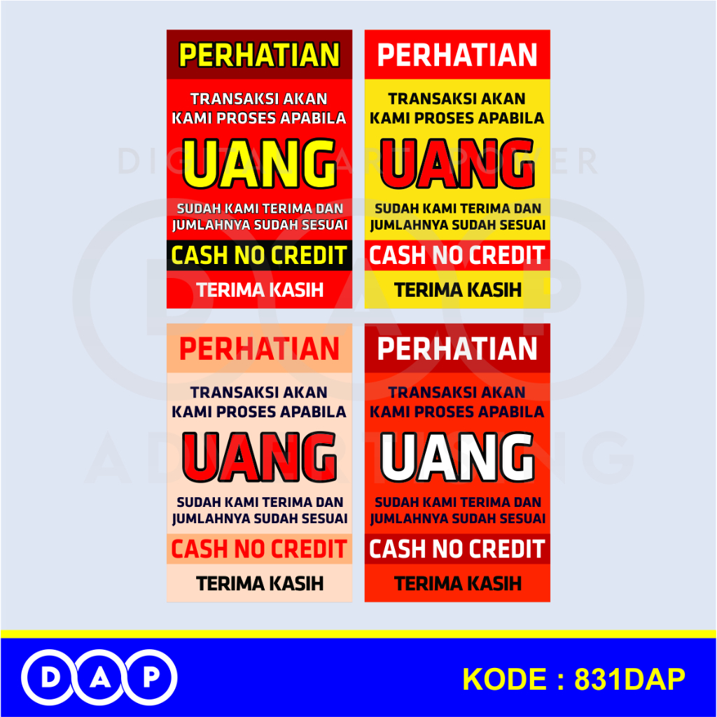 831 - TRANSACTION STICKER WILL BE PROCESSED IF MONEY ACCORDING TO ...