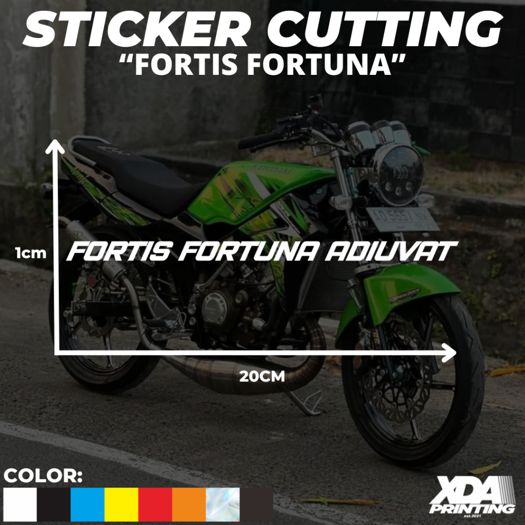 Sticker STICKER CUTTING WORDS COOL VIRAL FORTIS FORTUNA ADIUVAT ...