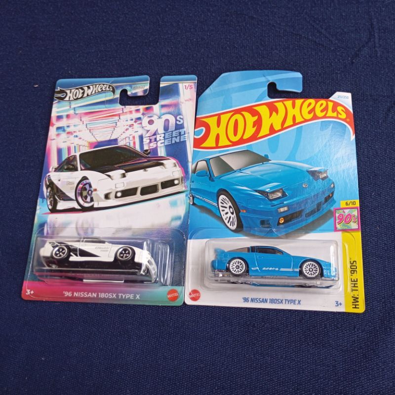 PUTIH 2 Diecast Hot Wheels HW 96 Nissan 180SX Type X White and Blue ...