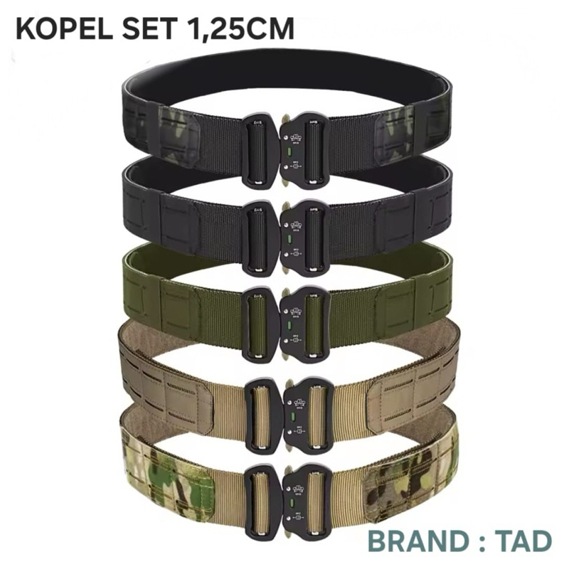 Men's 2 inch Laser Cut Tactical Belt Set Coupling Tactical Army ...