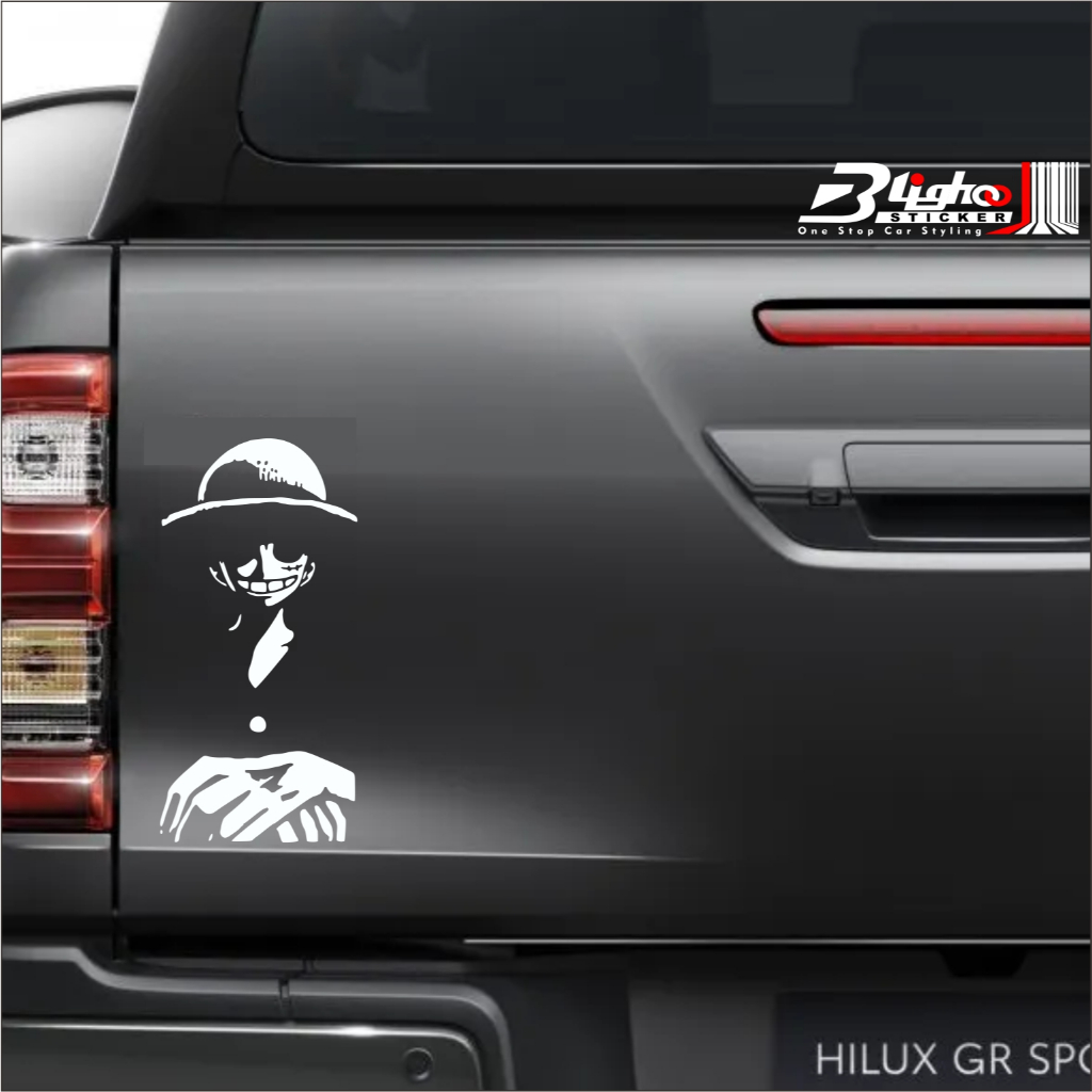 LUFFY CAR WINDSHIELD STICKER SILUET CUTTING STICKER ONE PIECE CAR ...