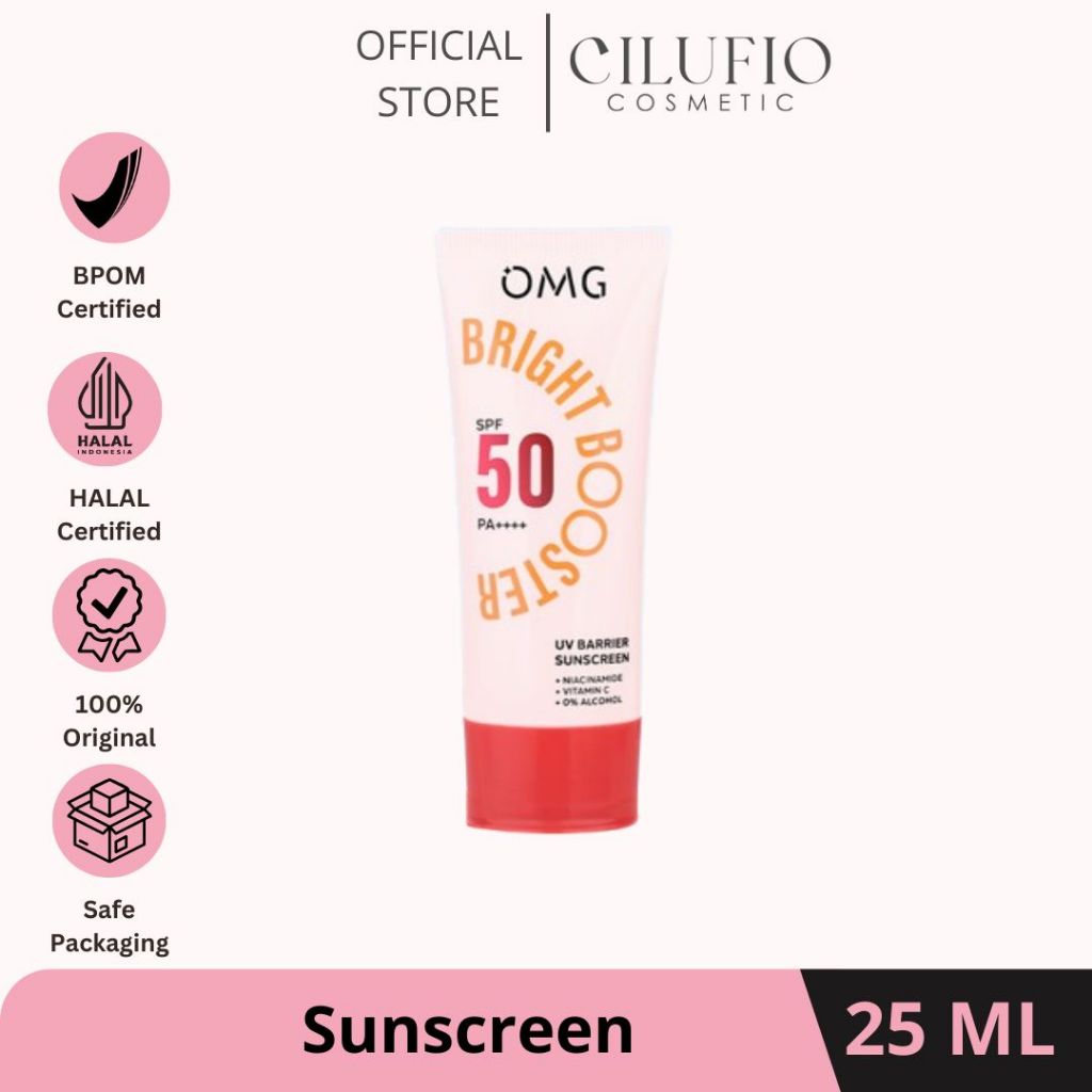 Omg Oh My Glow Bright Booster UV Barrier Sunscreen SPF 50 PA++++ - For ...