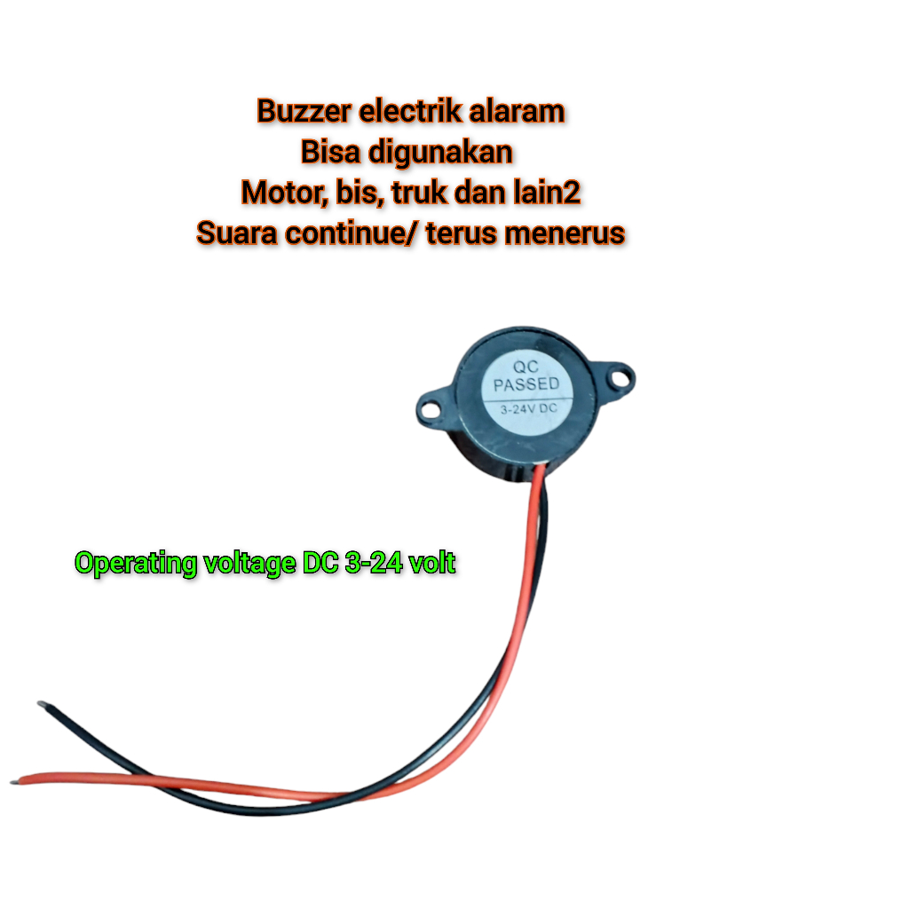 Electric BUZZER ALARAM MOTORCYCLE VEHICLES BIS TRUCK DC 3V - 24V SFM ...