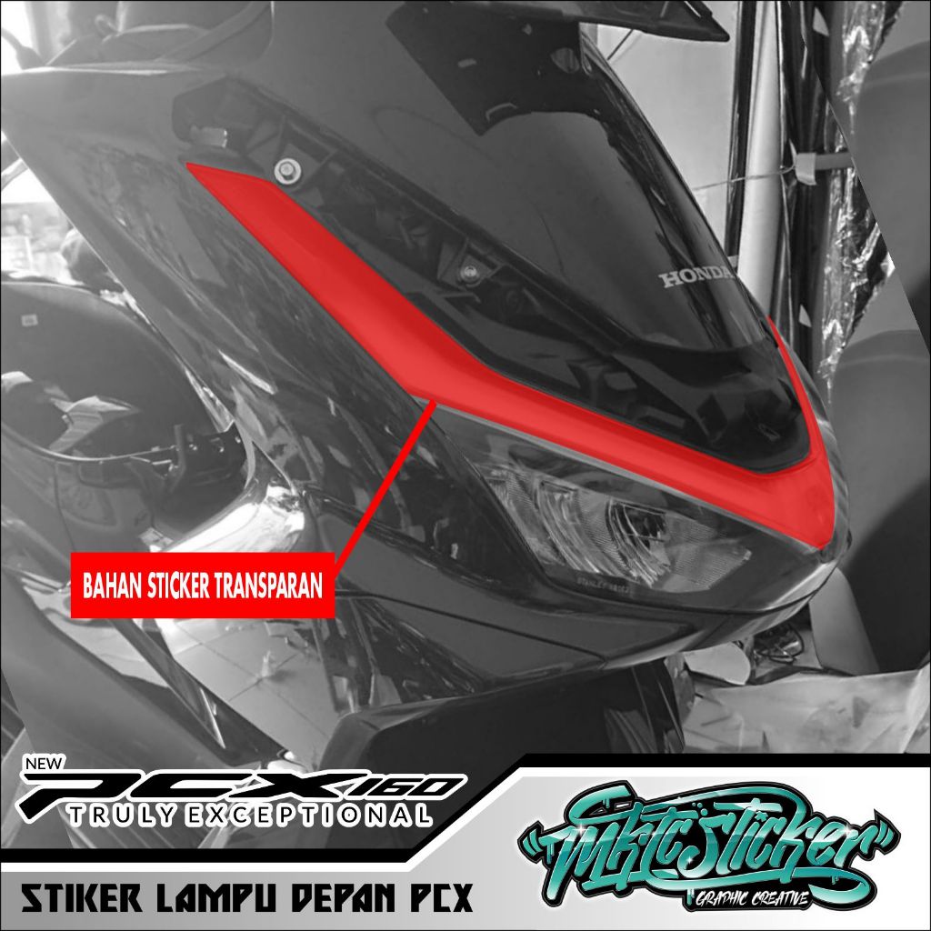 Sticker VARIATION Turn Signal & FRONT LIGHT EYEBROWS RGB PCX 160 2025 ...