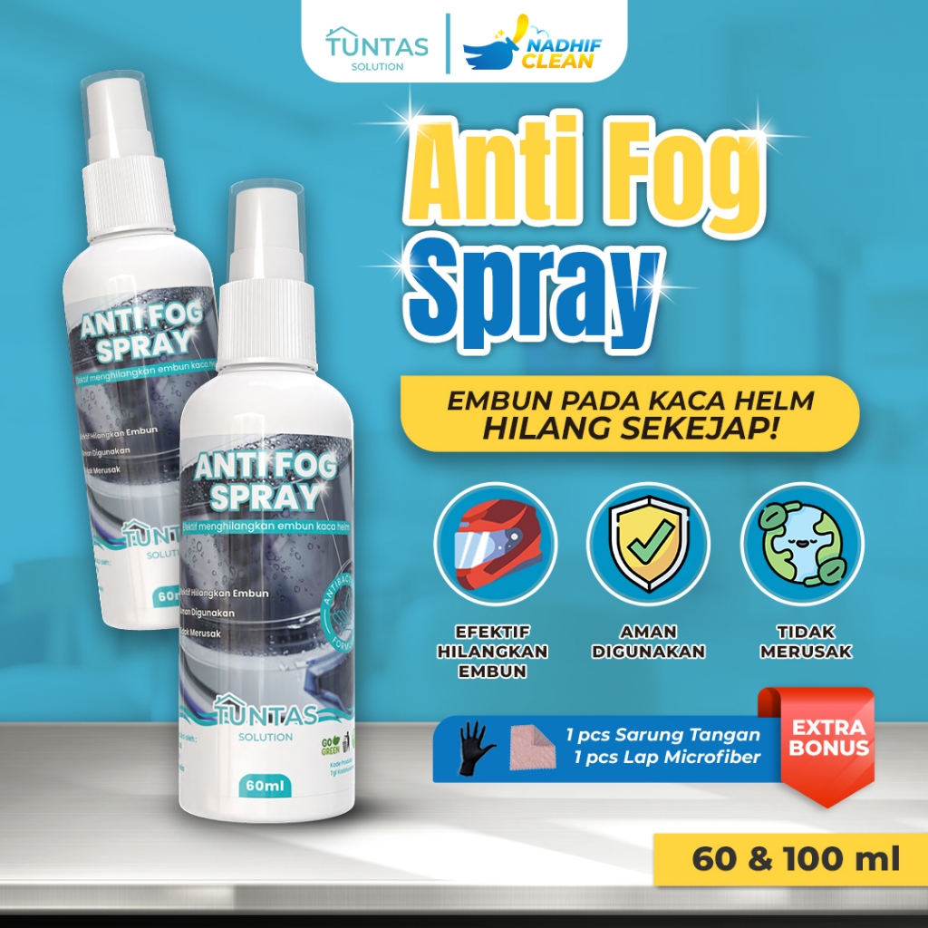 Tuntas Anti Fog Liquid Helmet Glass Spray Anti Lens Dew Glasses Anti ...