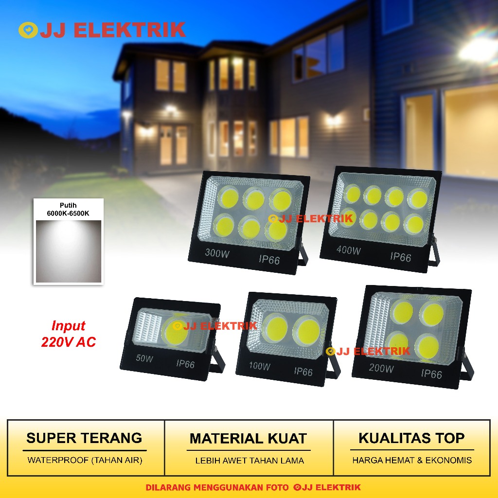 CAHAYA Cob LED Spotlights 50W 100W 200W 300W 500W Energy Saving Bright ...