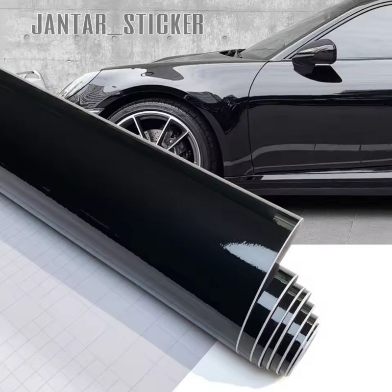 HITAM Glossy AND DOFF BLACK SCOTLITE STICKER 120 CM WIDTH CAN BE FOR ...