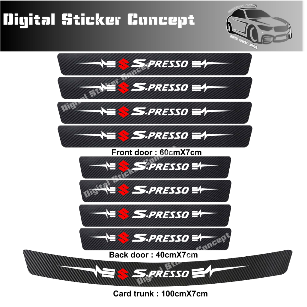 Carbon 3D Car SUZUKI S.PRESSO STICKER CARBON 3D Footing BUMPER Car ...