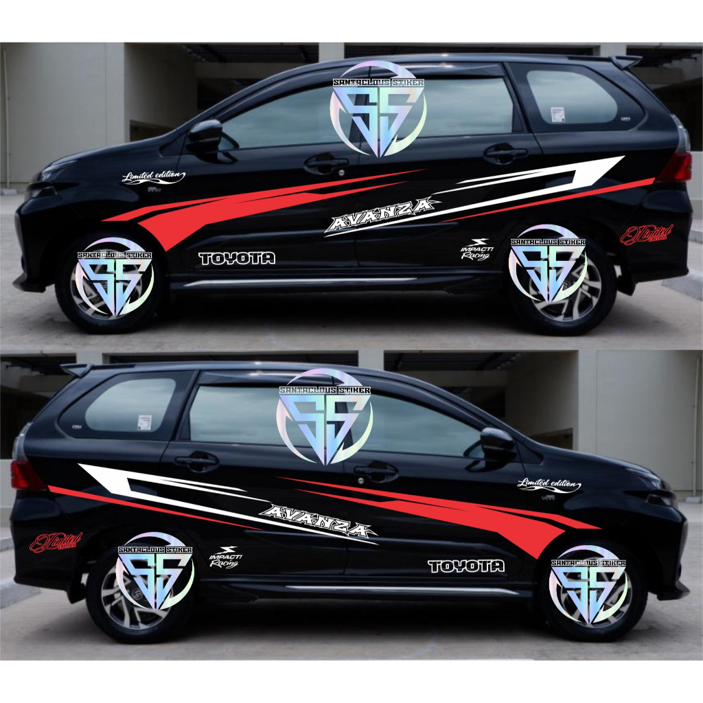 Toyota AVANZA VELOZ SIGRA AYLA Car STICKER STICKER CUSTOM TEXT | Shopee ...