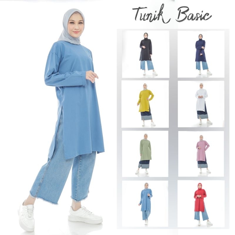 Latest Basic Plain Pocket Muslimah Tunic Tops | Shopee Philippines