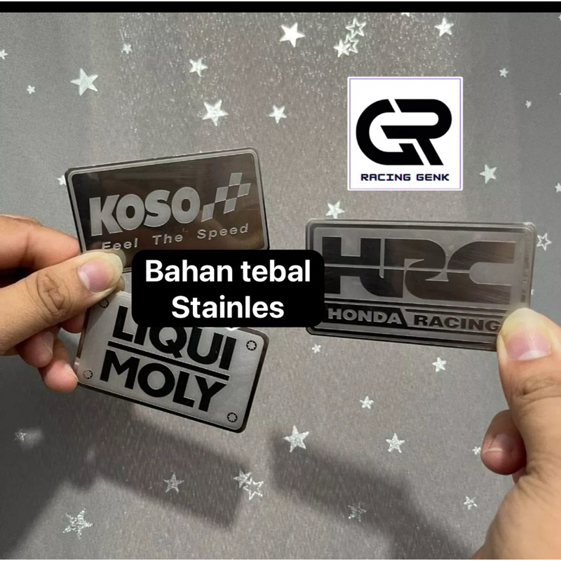 Racinggenk EMBLEM HUGGER AIRBLADE PREMIUM Thick STAINLESS | Shopee ...