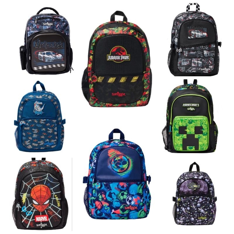 (ORIGINAL STORE) Smiggle Classic/Lite/Foldover Backpack for Boys ...