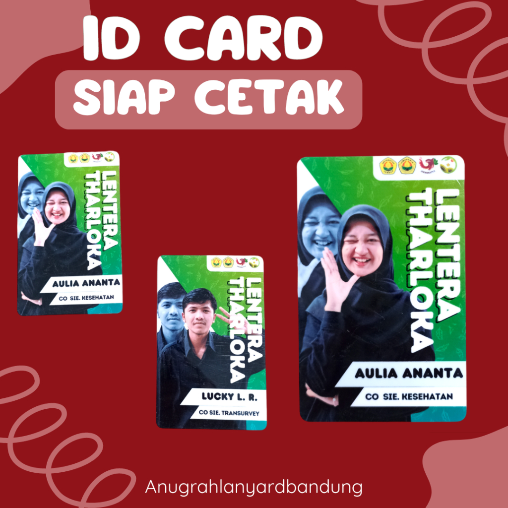 Print CUSTOME PCV ID CARD 0,9 mm/ PESERTA CARD, VISITOR CARD/MEMBER ...
