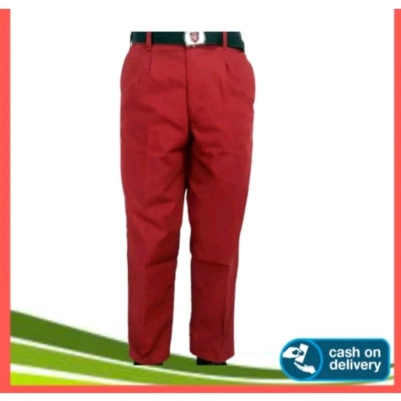 MERAH Elementary School Uniform Pants Red Elementary School Trousers ...