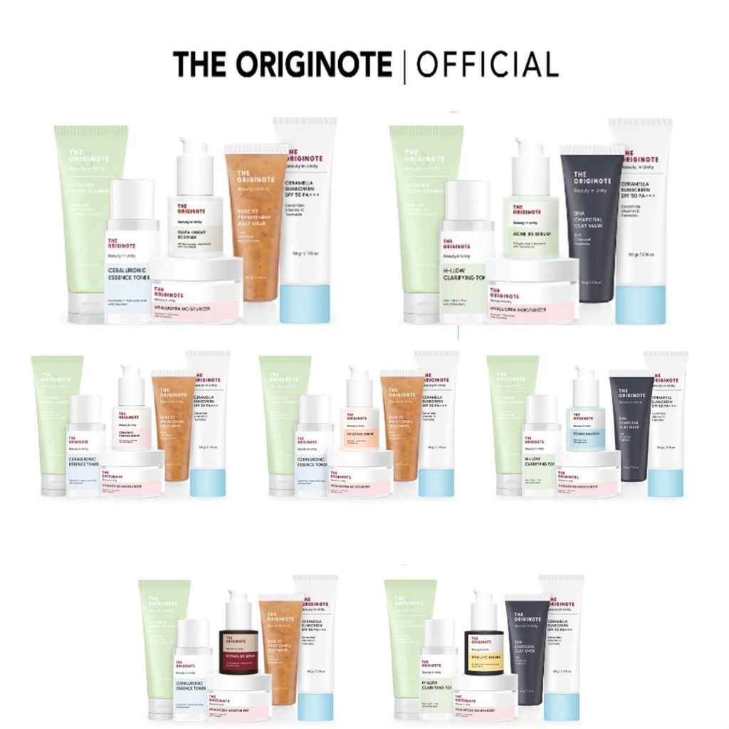 Originote Package 6in1 The Originote KIT Facial Wash Toner Serum ...