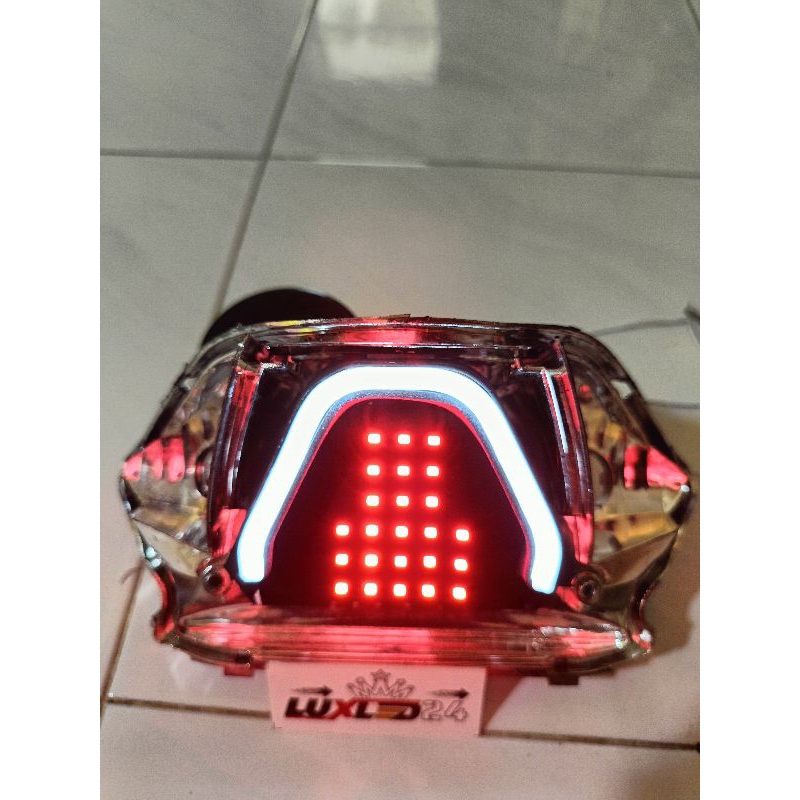 MERAH PUTIH Non RUNNING stop lamp mio smile white red MANDATORY DC ...