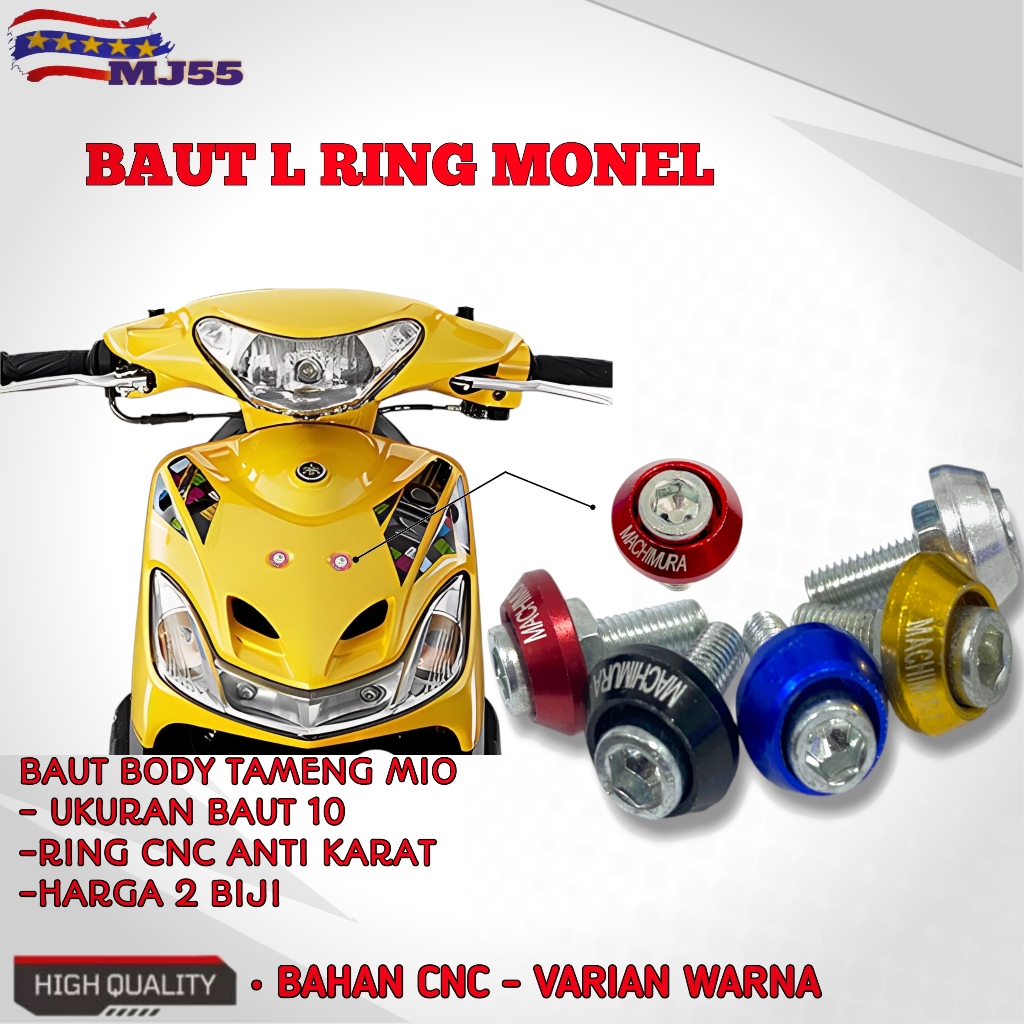 Yamaha MIO FRONT SHIELD BODY BOLT - L RING BOLT UNIVERSAL VARIATION ...