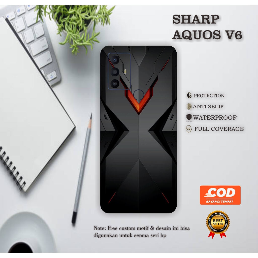 Garskin HANDPHONE SHARP AQUOS V6 FREE CUSTOM MOTIF (2PCS) | Shopee ...