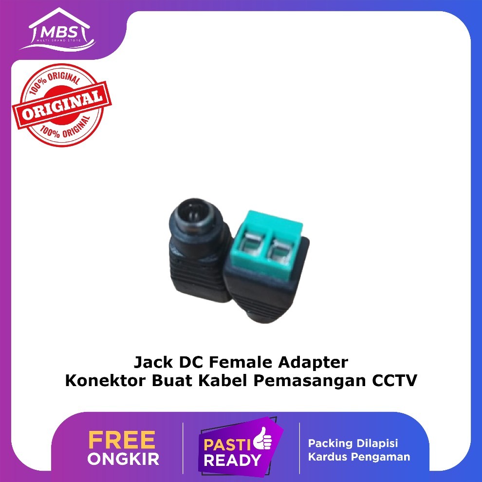 Jack DC Female Adapter Connector Adapter For CCTV Installation Cable ...