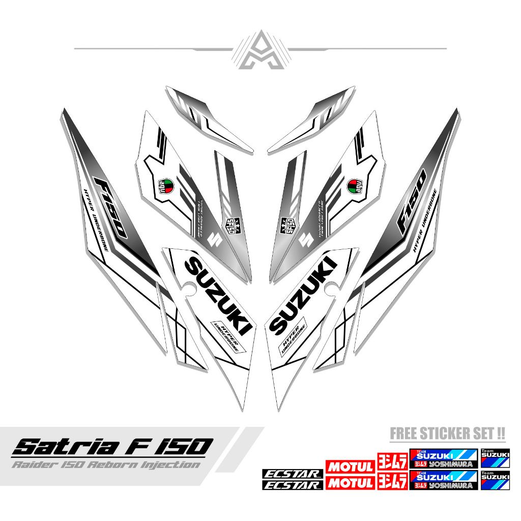 Satria INJECTION STRIPING / MTF 57 / SATRIA F 150 NEW STICKER ...