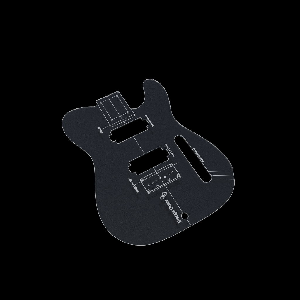 Telecaster 7 String Body Template Acrylic 5mm Electric Guitar | Shopee ...
