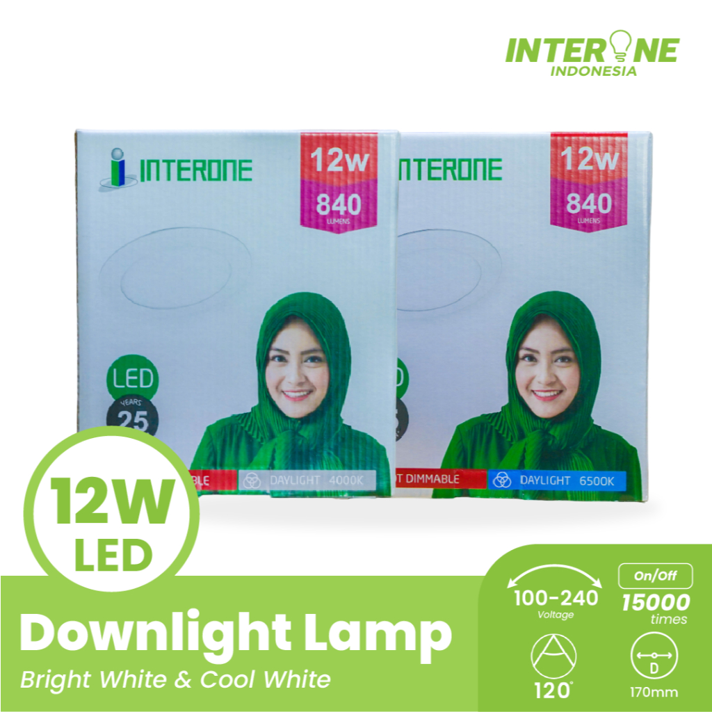 Interone Downlight 12 Watt - Cool White & Bright White | Shopee Philippines