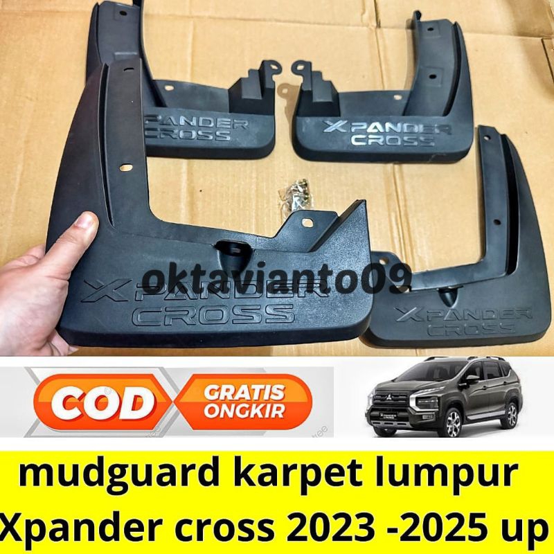 HITAM Mudguard mud carpet mitsubishi xpander cross 2023 2024 2025 black ...