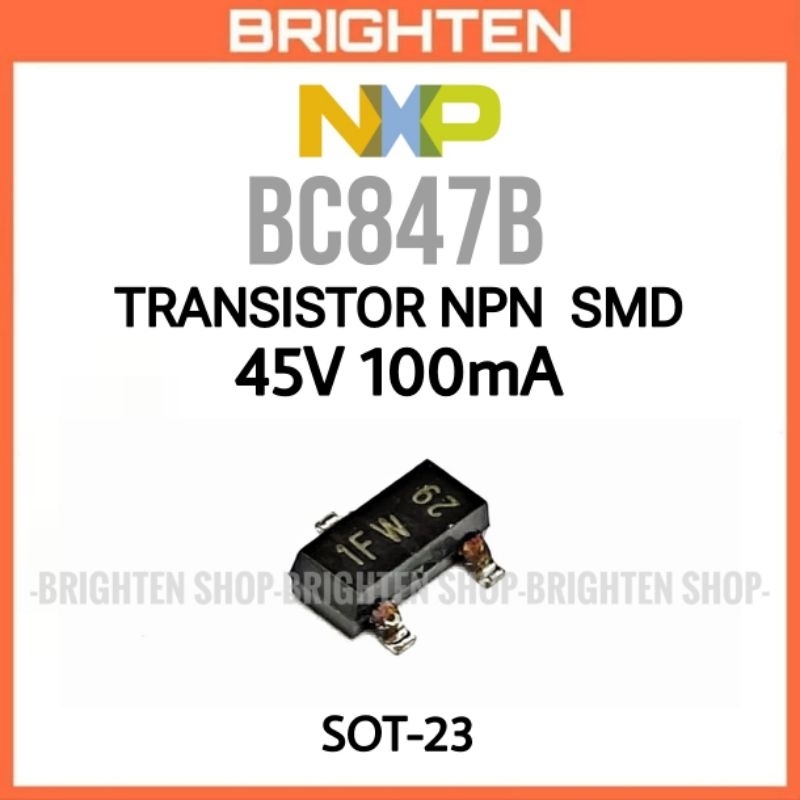 NXP Transistor NPN SMD BC847B mark 1F | Shopee Philippines