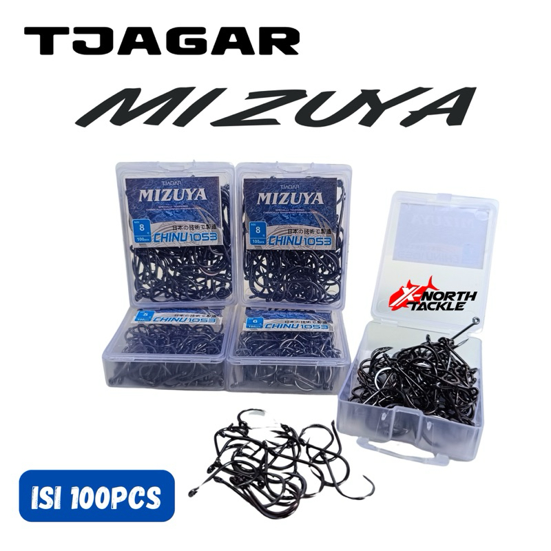 MATA MIZUYA CHINU 1053 LARGE TYPE SQUARE FISHING HOOK 100PCS | Shopee ...