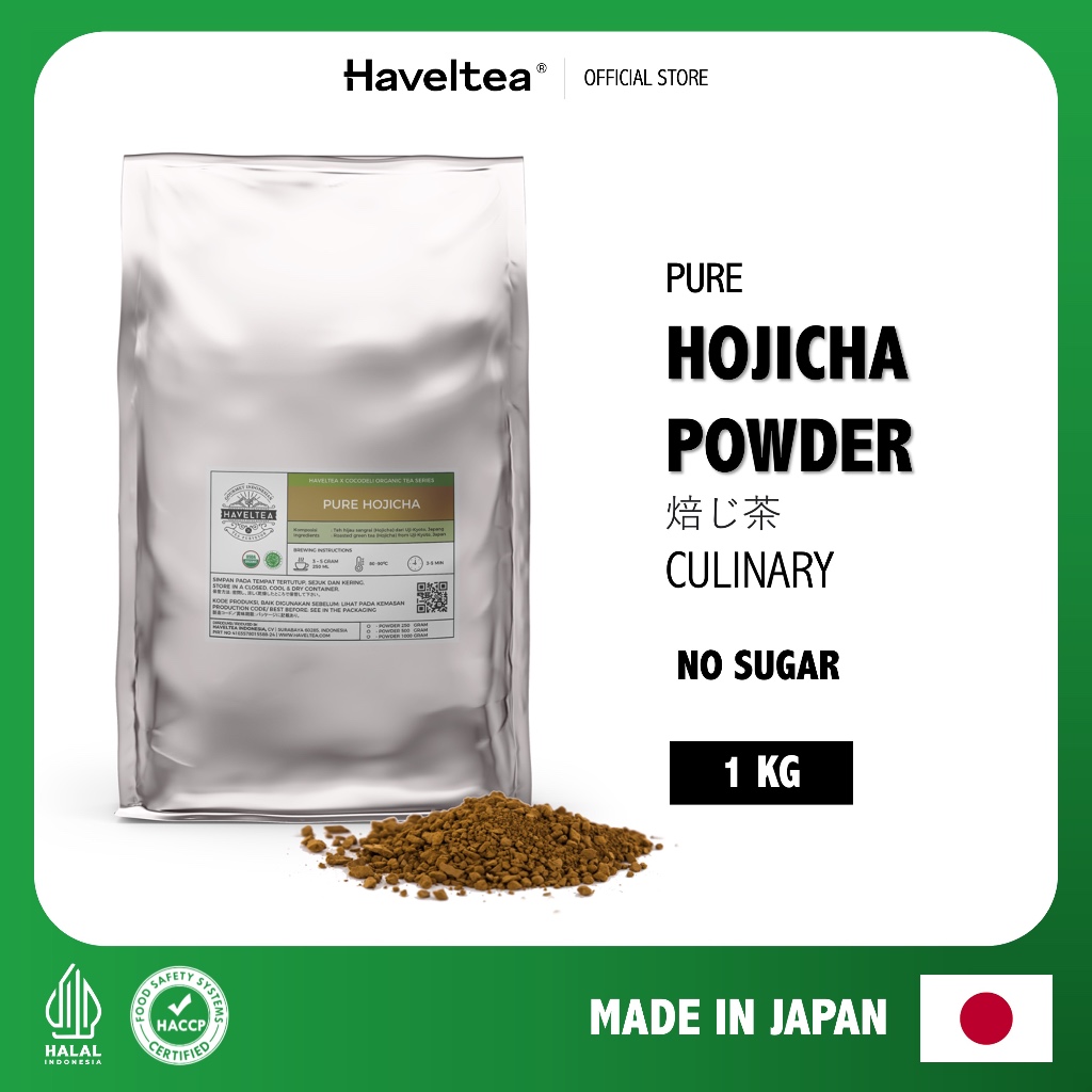 Haveltea Hojicha Premium Culinary Grade Pure Hojicha Powder 1000GR ...