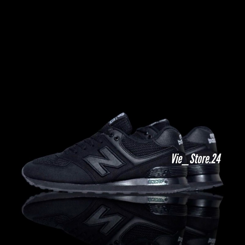 New Balance 574 Encap Triple Black Sepatu | Shopee Philippines