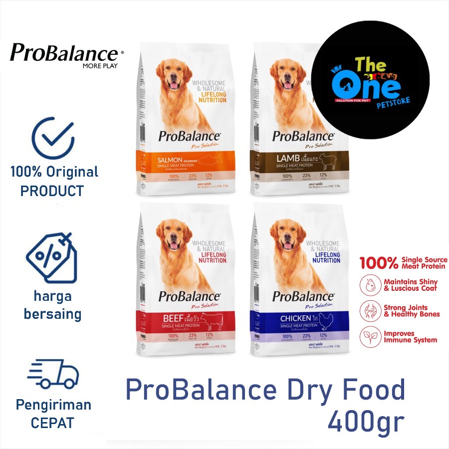 Probalance 100% Single Source Protein Dry Dog Food 400gr fresh pack ...