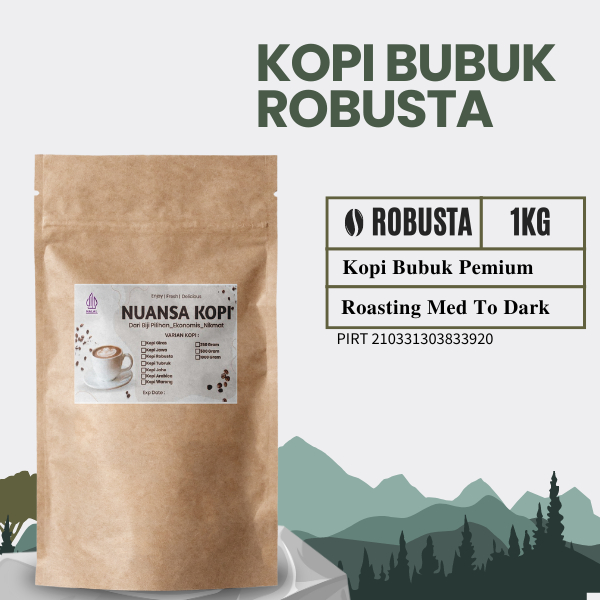 Robusta Powder Coffee Contents 1 Kg Of Nusantara Taste | Shopee Philippines