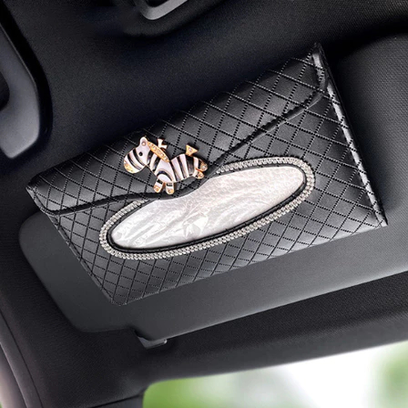 Tissue Holder Magnetic Hanging Car Tissue Box Clip Sunvisor Zebra ...