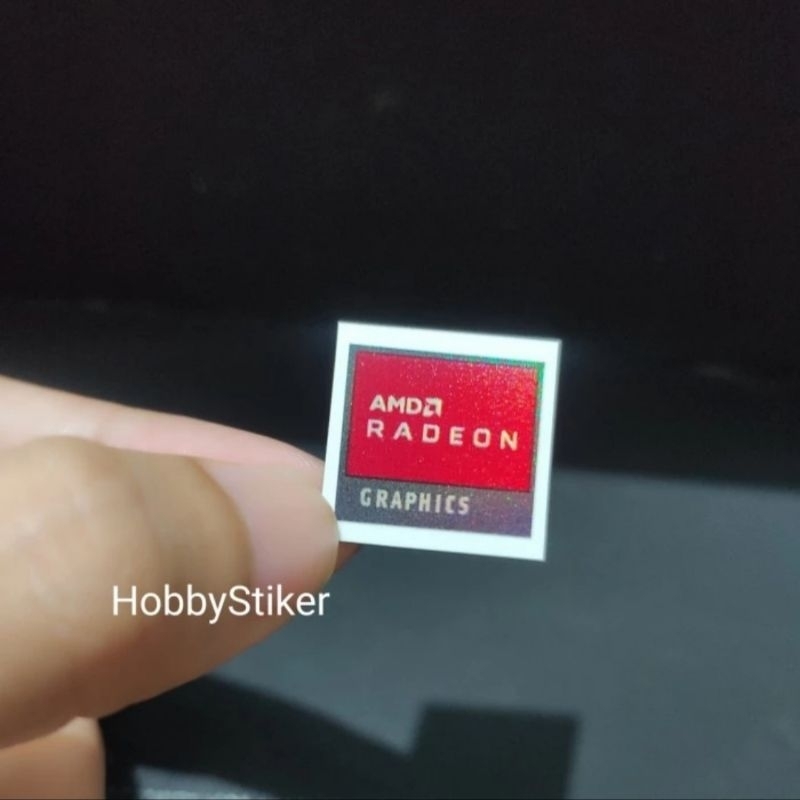 Amd radeon graphic sticker for laptop pc with custom hologram effect ...
