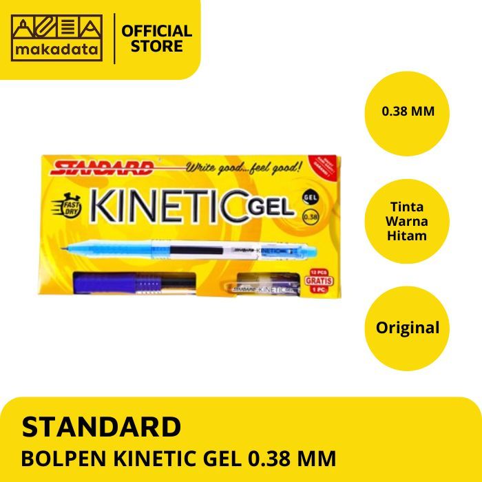 BALLPOINT PLAIN BALLPOINT STANDARD KINETIC GEL 0.38 BLACK PEN (1 PCS ...