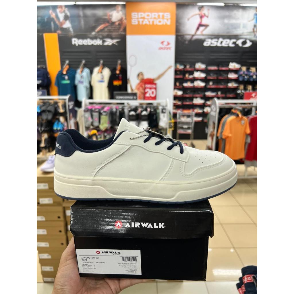 Airwalk Buff Off White/Navy Men Shoes Original | Shopee Philippines