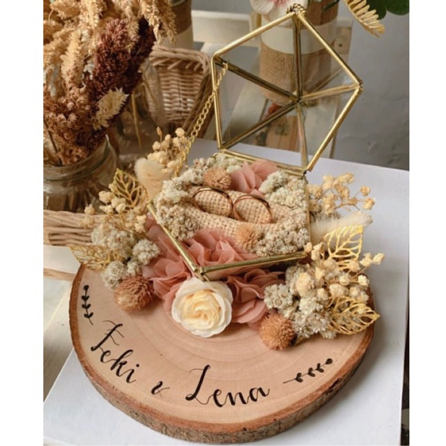 Rustic ring box / ring holder / rustic ring box / terrarium ring bearer ...