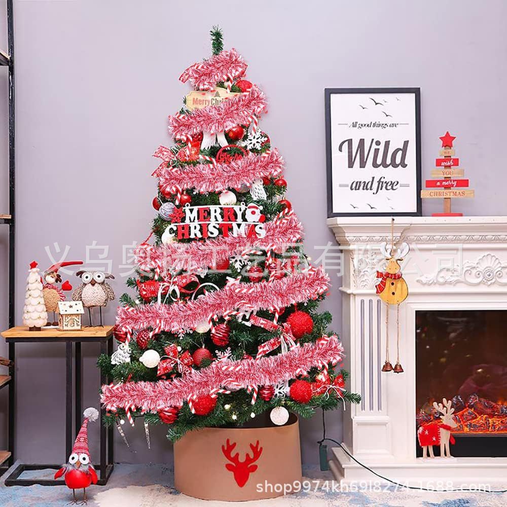 PUTIH HIJAU [2 Meter] SLINGER KRUK DECORATION SLINGER TINSEL CHRISTMAS ...