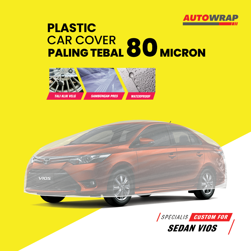 Vios Sedan Plastic Car Cover new old new old Waterproof Transparent ...