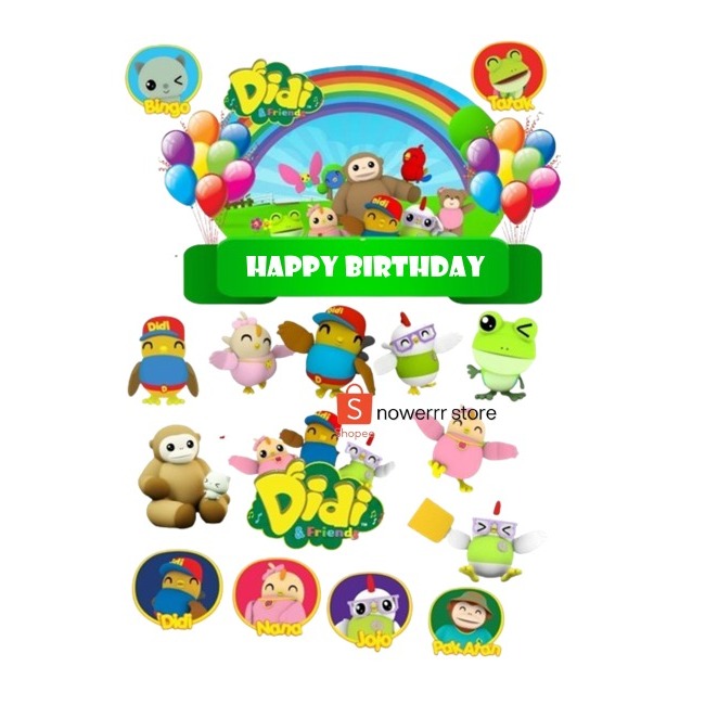 Custom Didi and Friends Theme Cake Topper Didi and Friends Birthday ...
