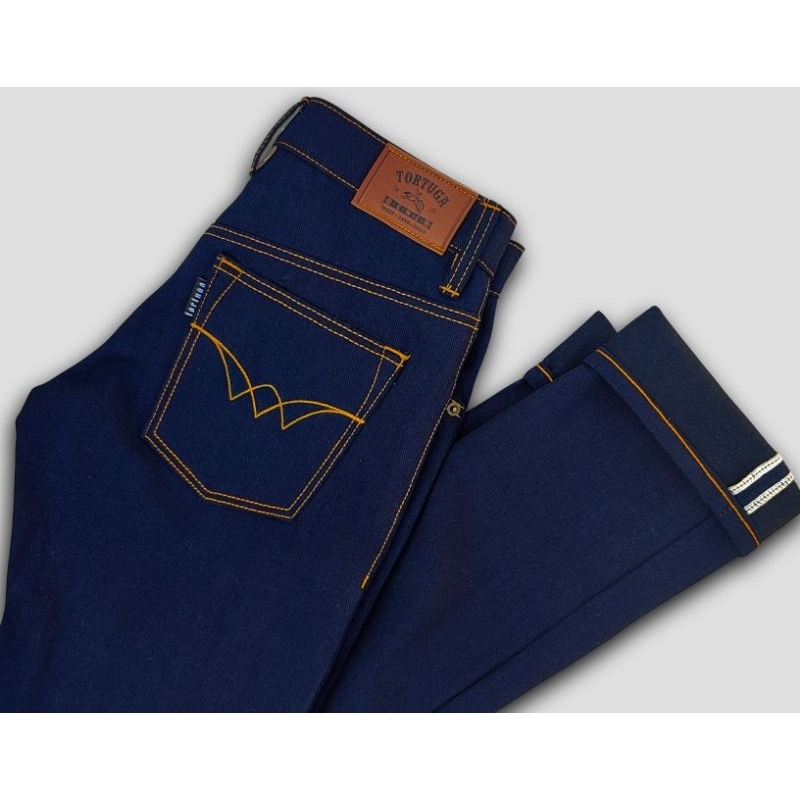 Tortuga denim | Pilgrim, blue x black denim twill 14oz selvedge accent ...