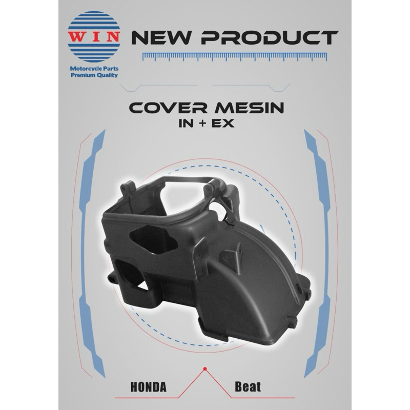 MESIN Engine LID COVER SET TOP BOTTOM BEAT SCOOPY KARBU WIN BRAND ...