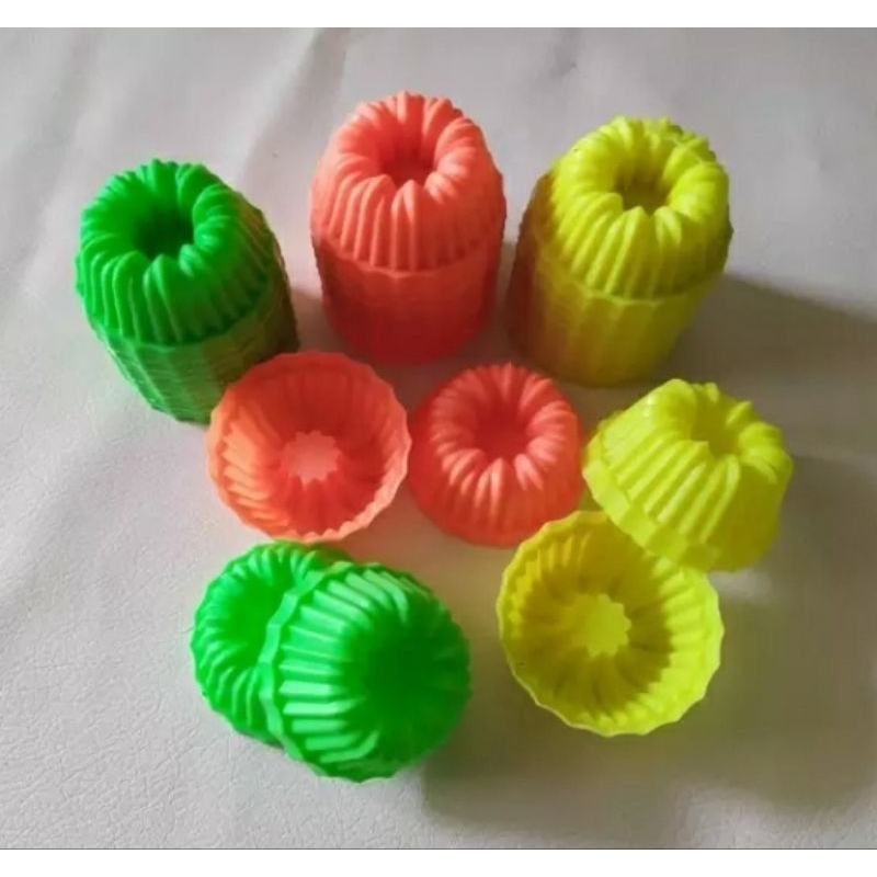 36 Pcs Putu Ayu Steamed Sponge Cake Ceyakan jelly Pudding Round Shape ...