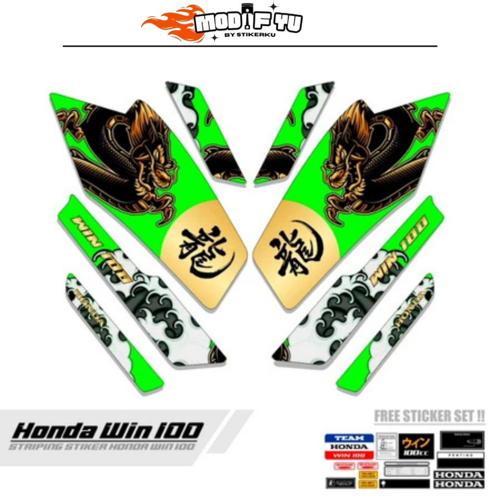 Honda WIN STRIPING / W19 MOTIF / WIN 100 STICKER / WIN STICKER / WIN ...