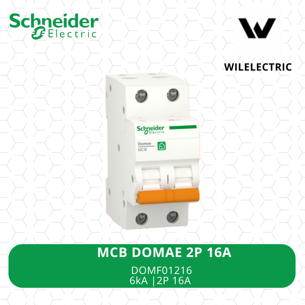 Mcb Schneider DOMAE 2 phase / 2P 16A / 16 A orange orange merlin gerin ...