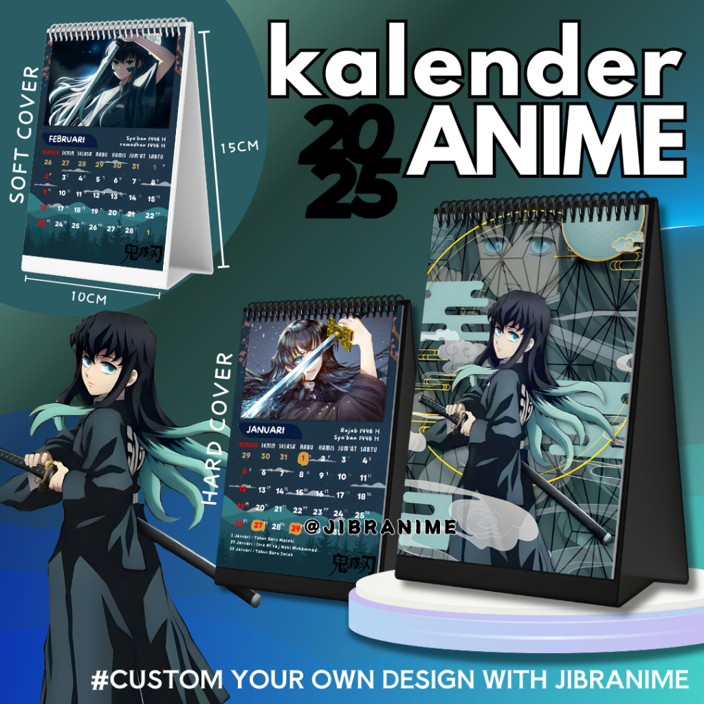 Calendar / desk Calendar 2025 anime Muichiro Kimetsu No Yaiba / Custom ...