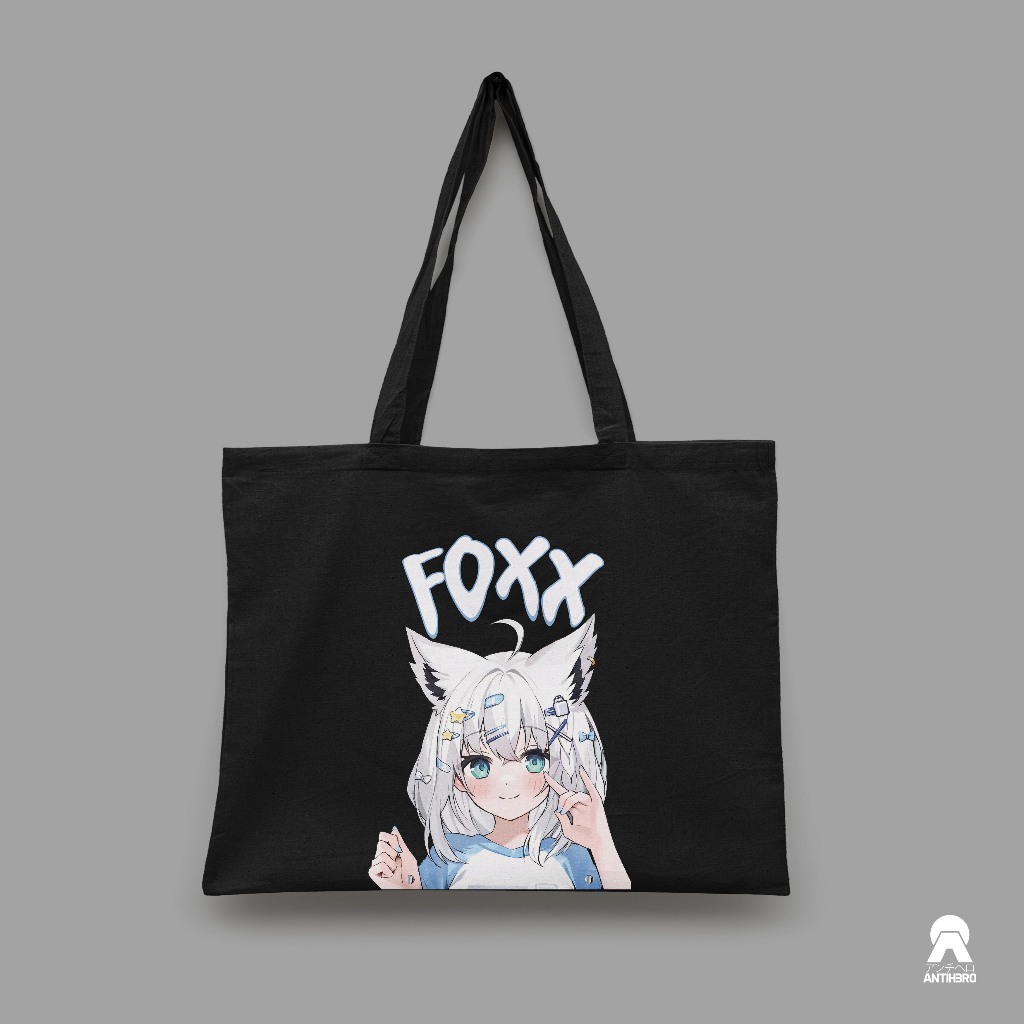 Totebag FOXX FUBUKI SHIRAKAMI Hololive Holo JP Vtuber Japanese Canvas ...