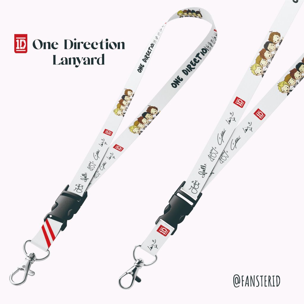 GANTUNGAN One Direction ID Card Lanyard / One Direction Name Tag ...