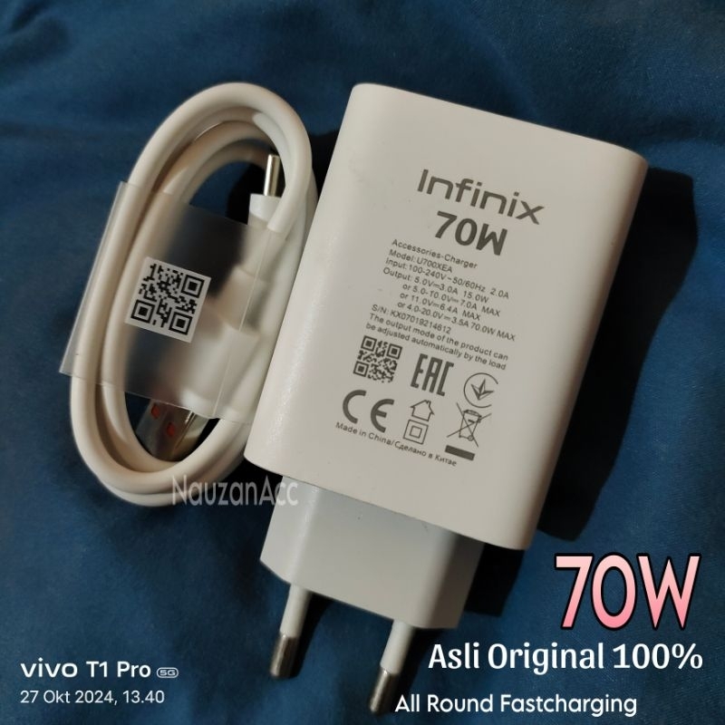 INFINIX 70W ORI NOTE 40 PRO 4g Charger. Original Super Fastcharging Built in Infinix | Shopee ...